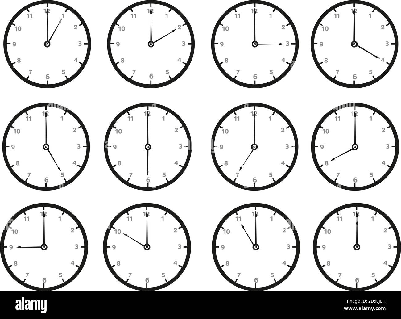 clock face on white background Stock Vector Image & Art - Alamy