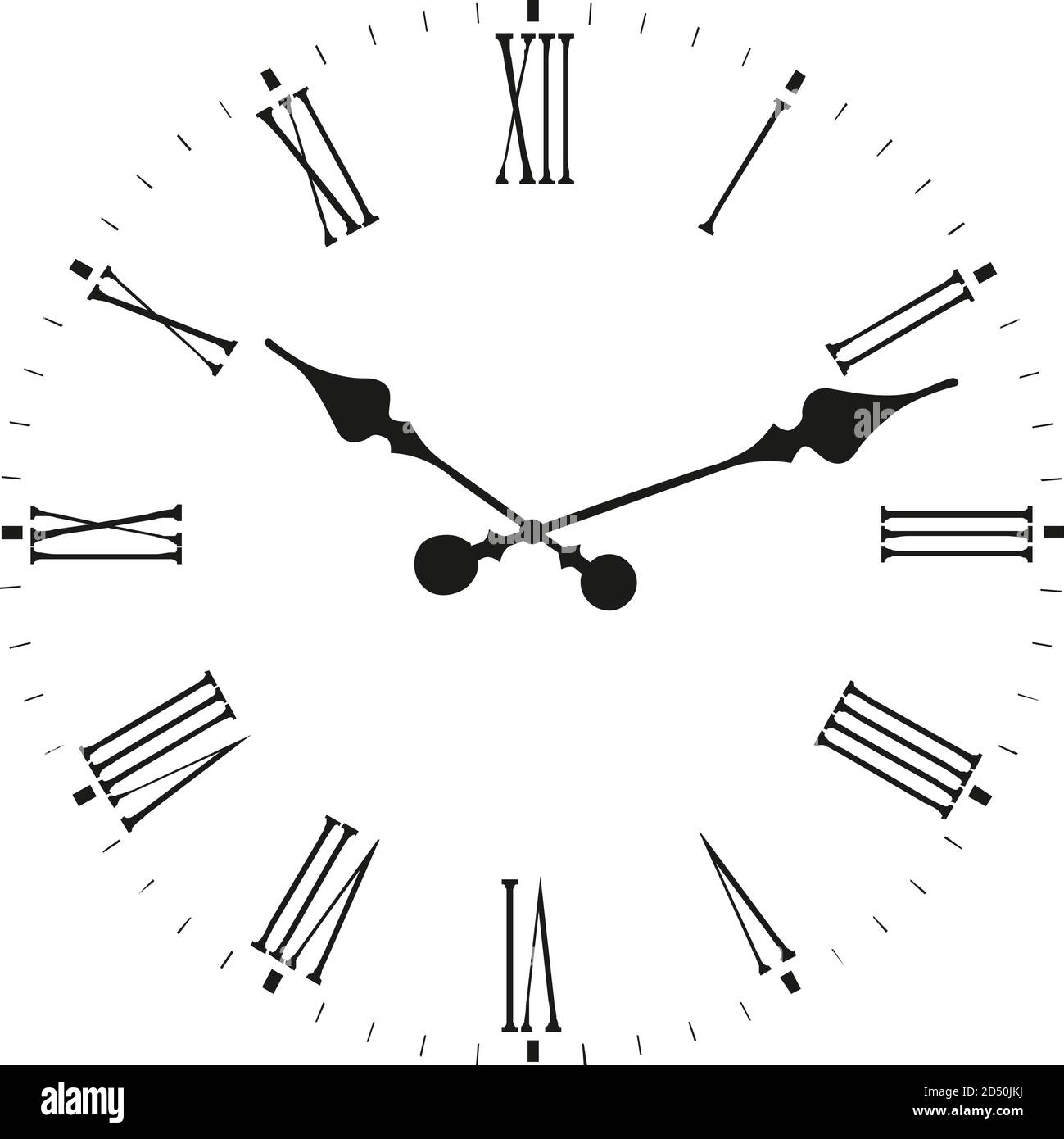 clock face on white background Stock Vector Image & Art - Alamy