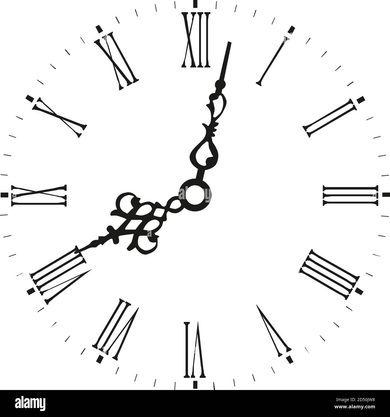 clock face on white background Stock Vector Image & Art - Alamy