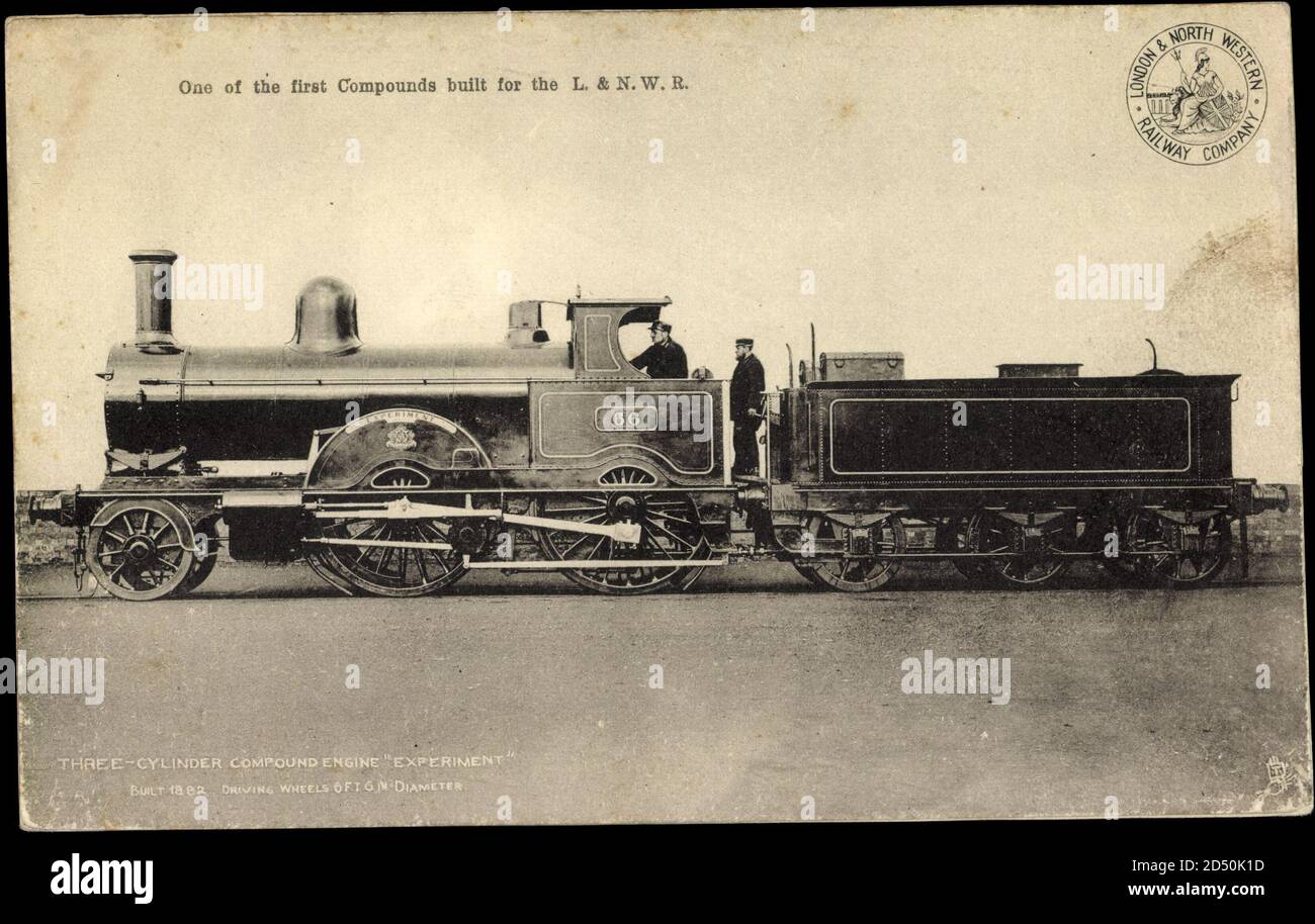 Eisenbahn Großbritannien, Compound, Dampflok, 1882 | usage worldwide ...