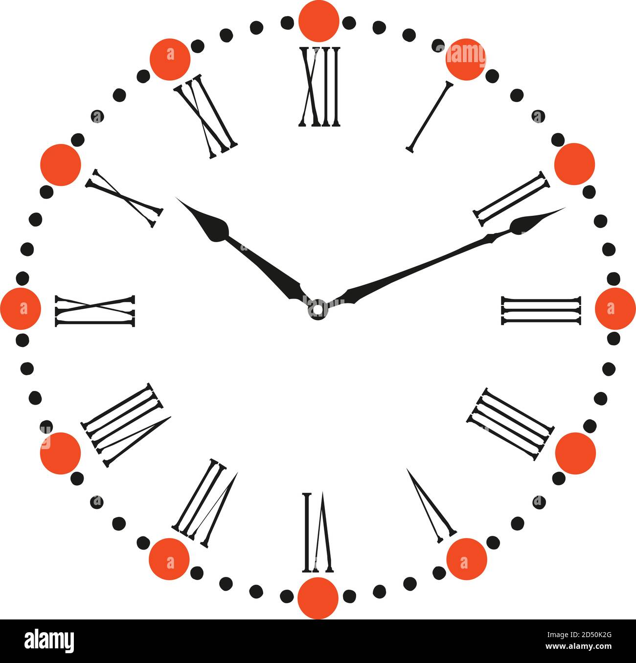 clock face on white background Stock Vector Image & Art - Alamy