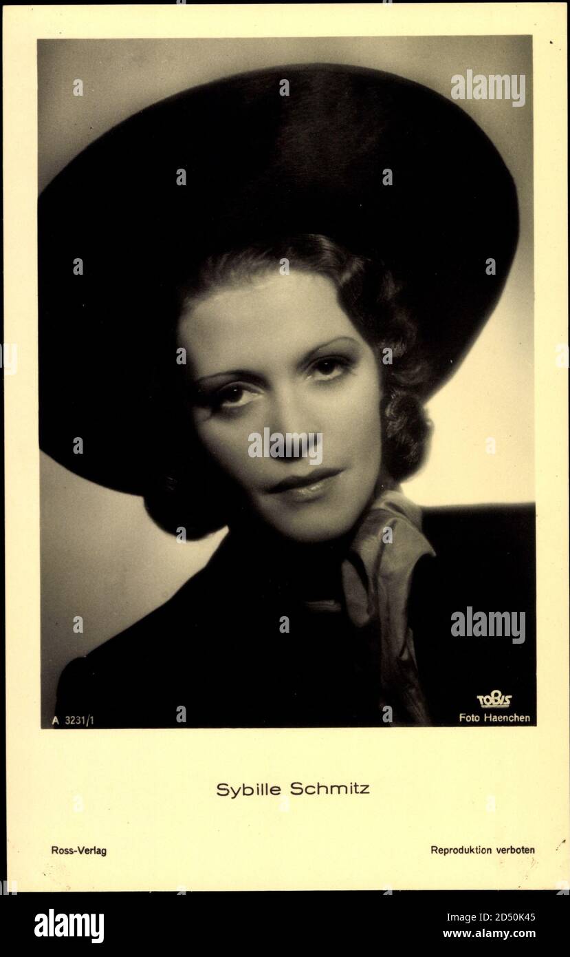 Schauspielerin Sybille Schmitz, Ross A 3231 1, Tobis | usage worldwide ...