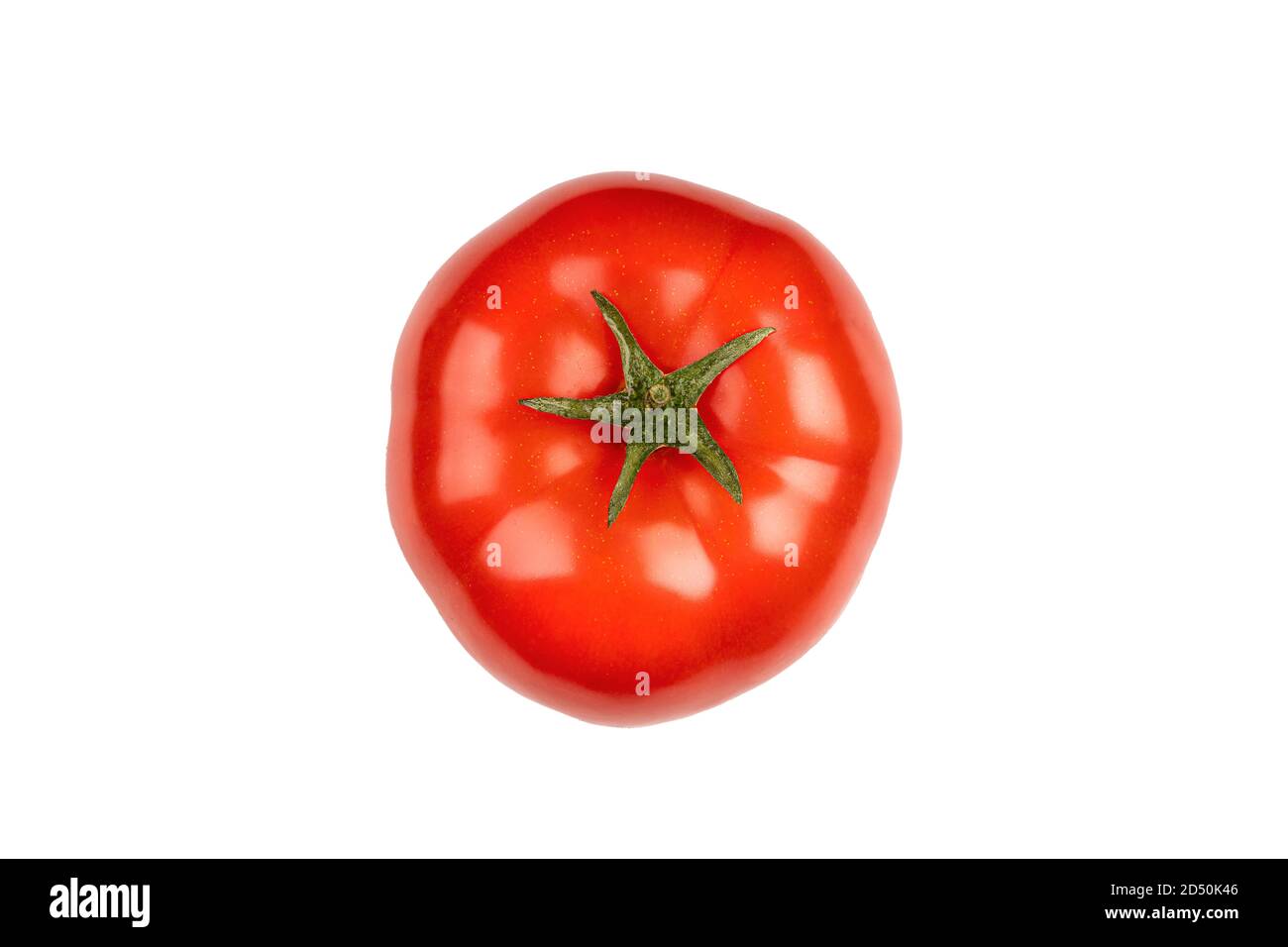 tomato close-up, top view. Isolate on a white background Stock Photo ...