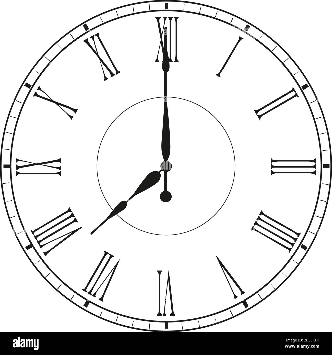 clock face on white background Stock Vector Image & Art - Alamy