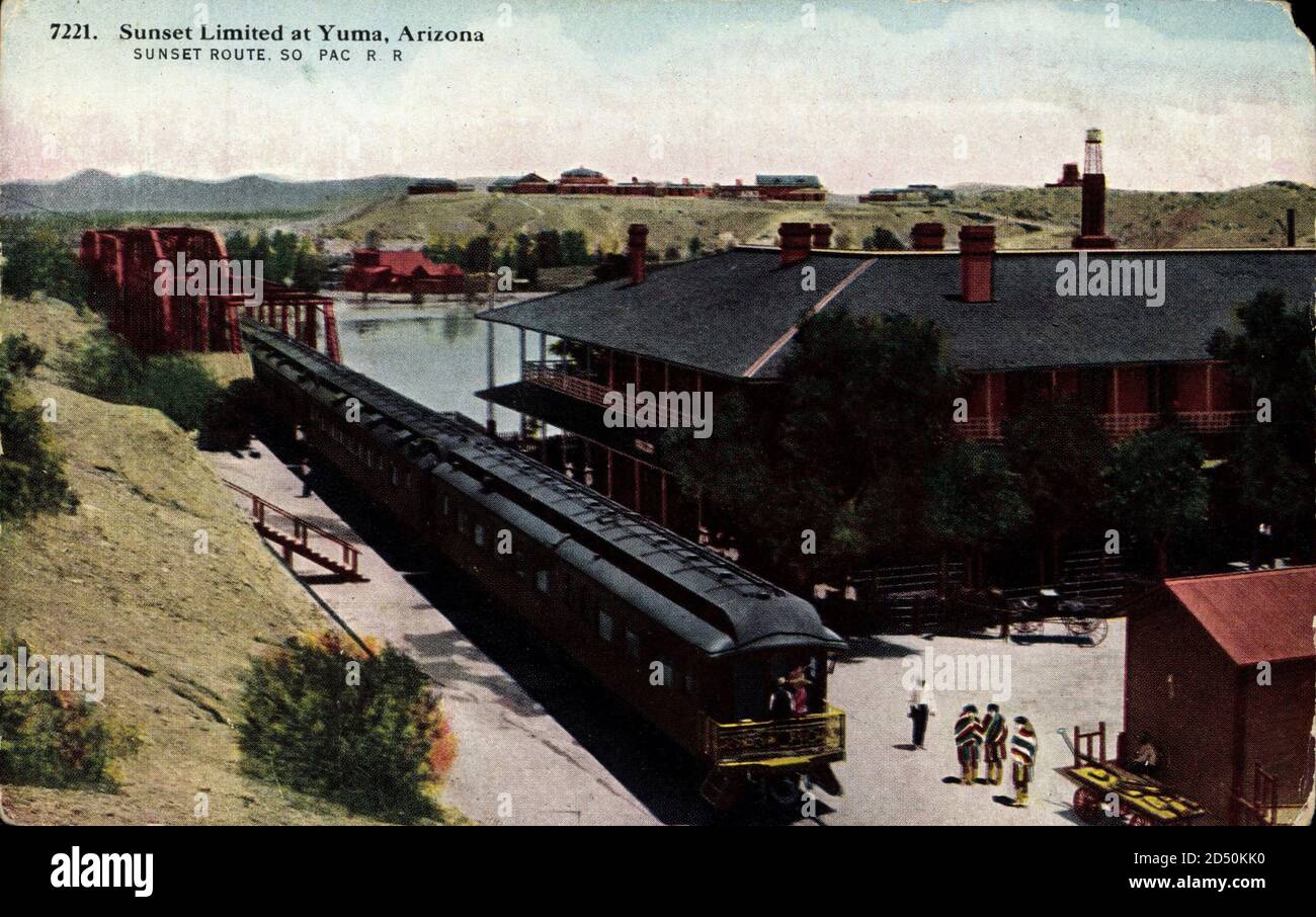 Yuma Arizona,Sunset Limited,Zug,Passanten,Häuser | usage worldwide ...