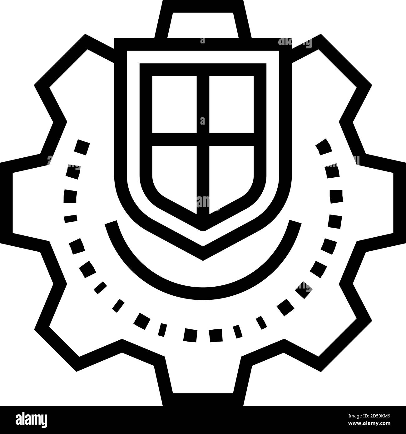 mechanism protection line icon vector illustration Stock Vector Image ...