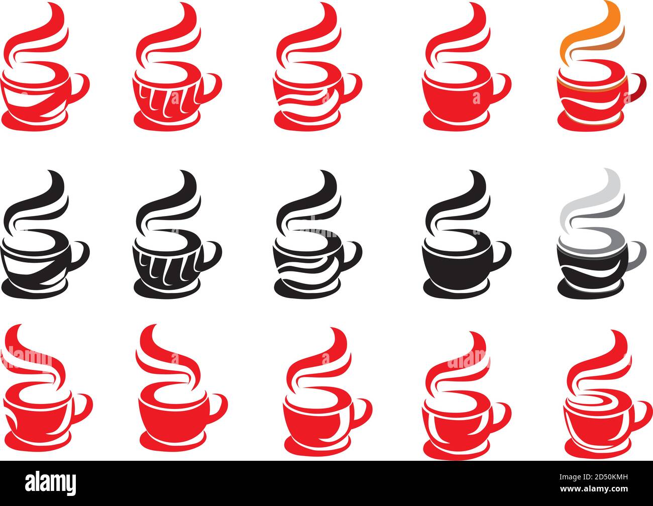 Set icons cups coffee Stock Vector Images - Alamy