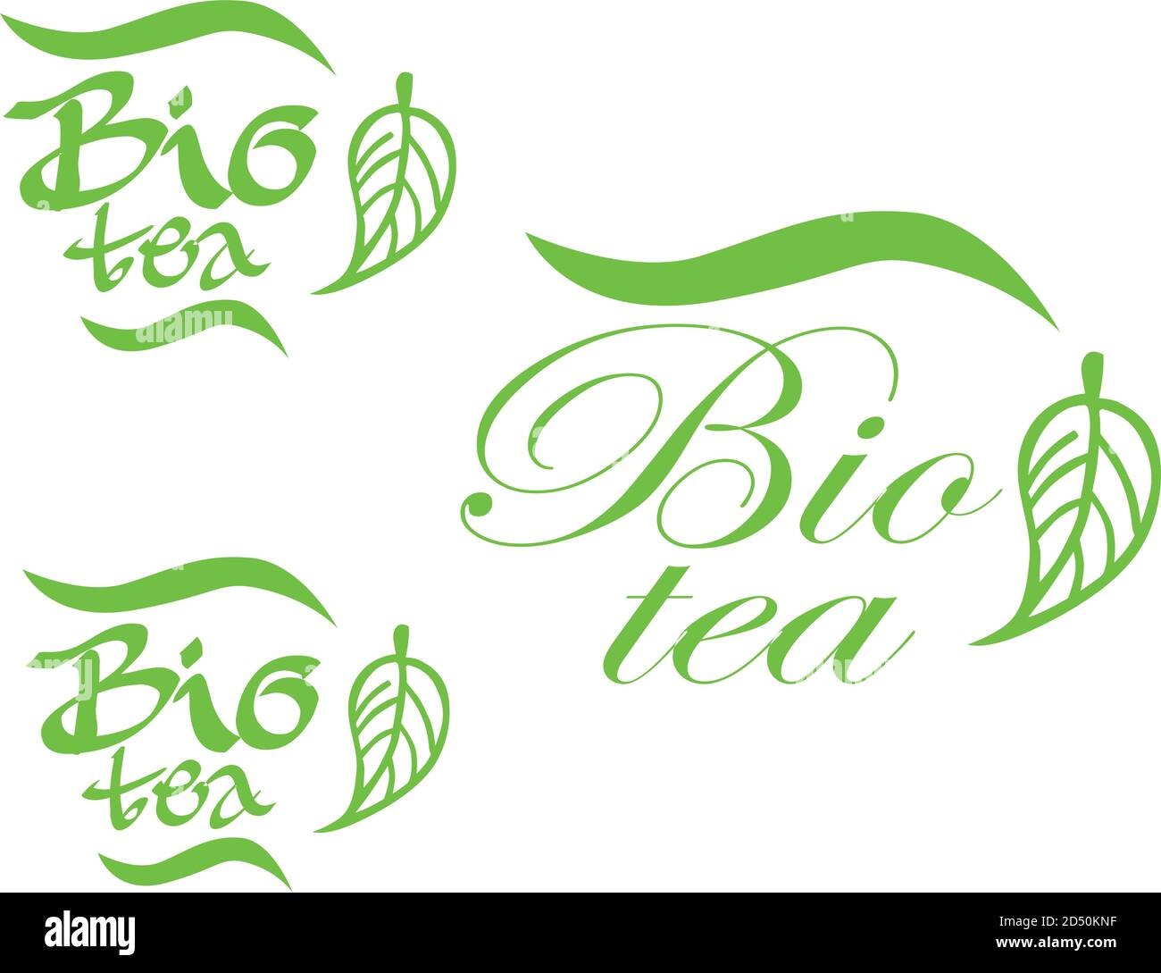 Bio tea - green logo on white background Stock Vector Image & Art - Alamy