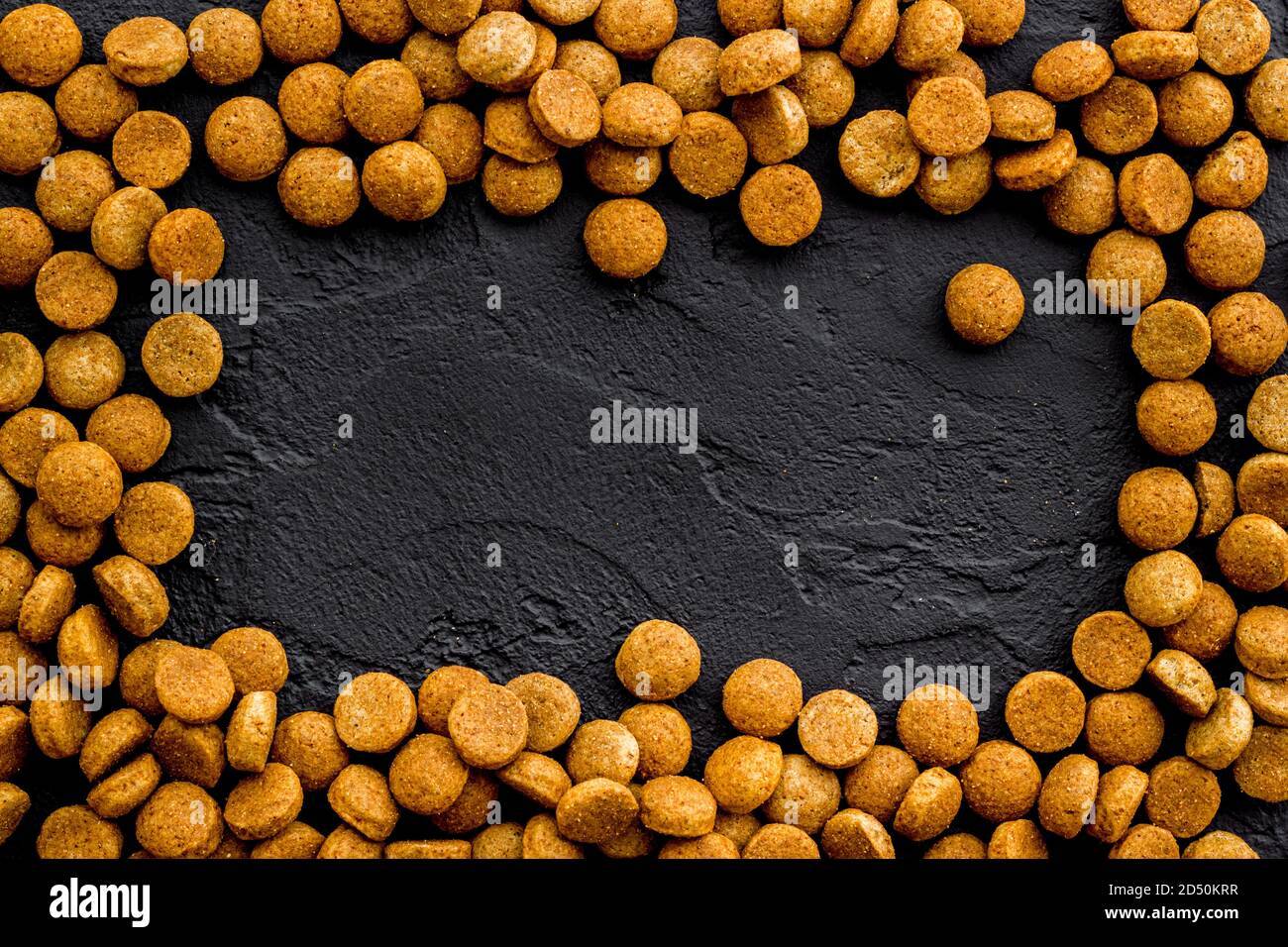 Frame of dog dry food, top view Stock Photo - Alamy