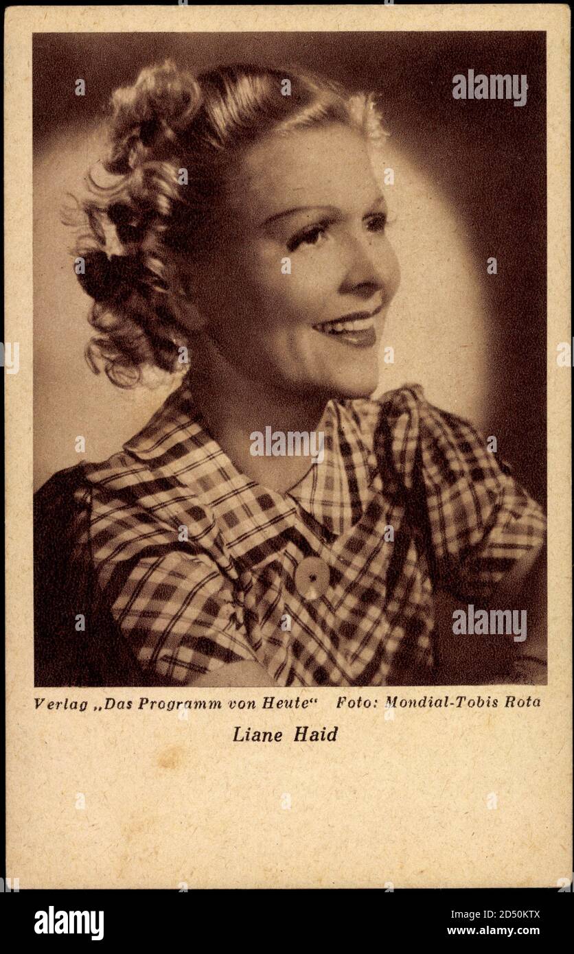Schauspielerin Liane Haid, Verlag Das Programm von Heute, karierte ...