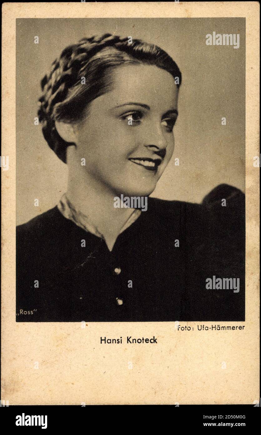 Schauspielerin Hansi Knoteck, Ross Verlag, Blick zur Seite | usage ...