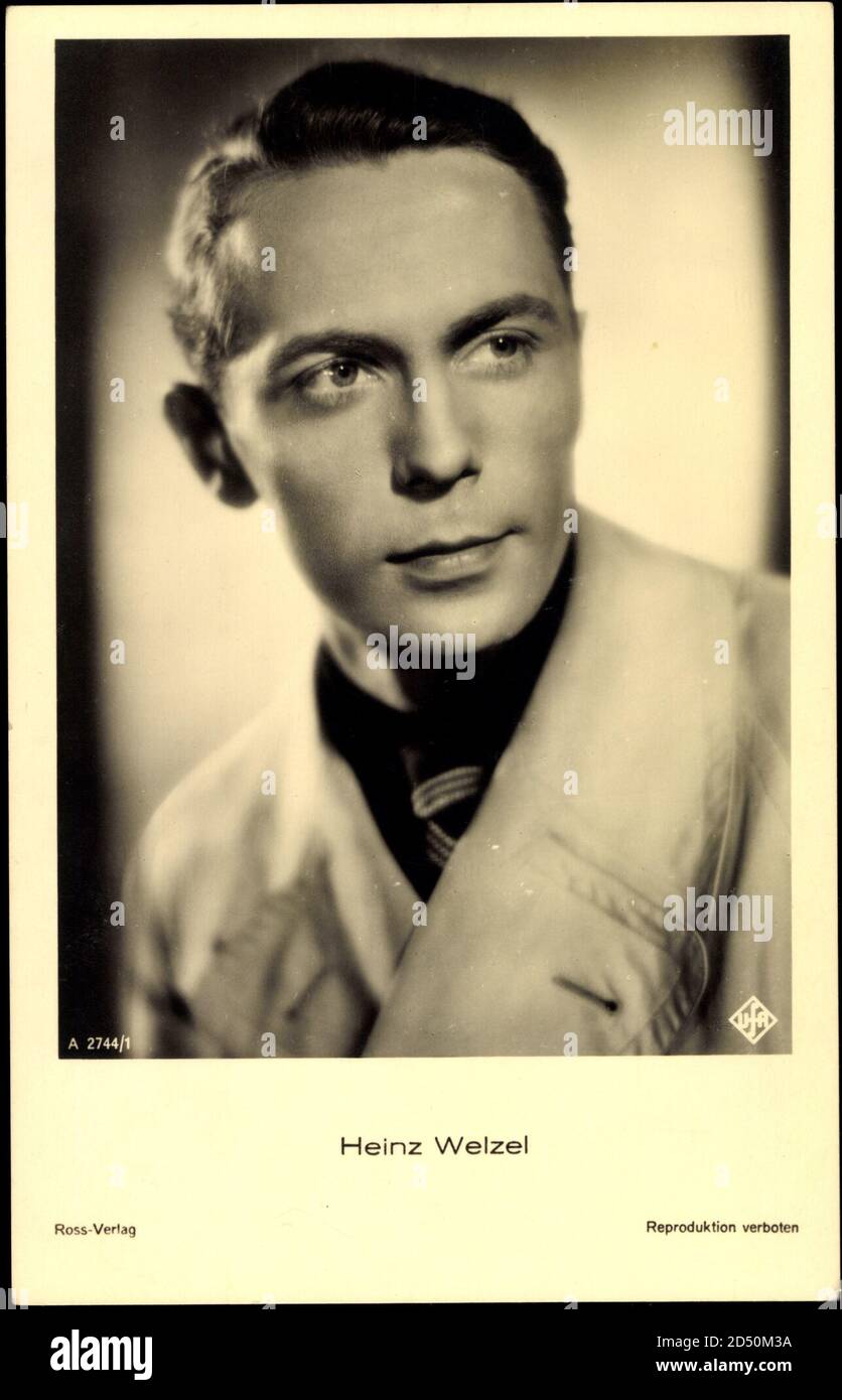 Schauspieler Heinz Welzel, Ross Verlag A 2744 1, UFA Film | usage ...