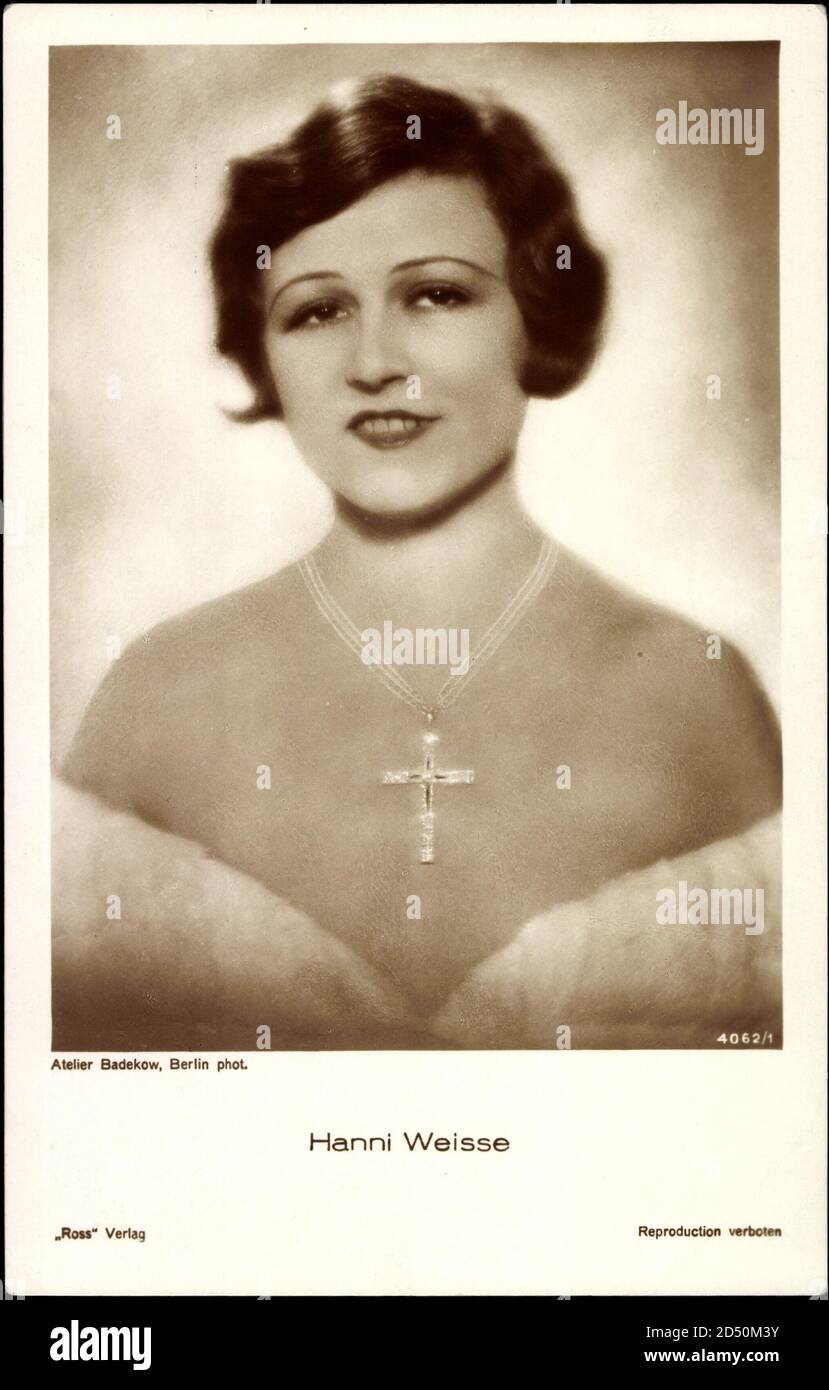 Schauspielerin Hanni Weisse, Ross Verlag, 4062 1 | usage worldwide ...