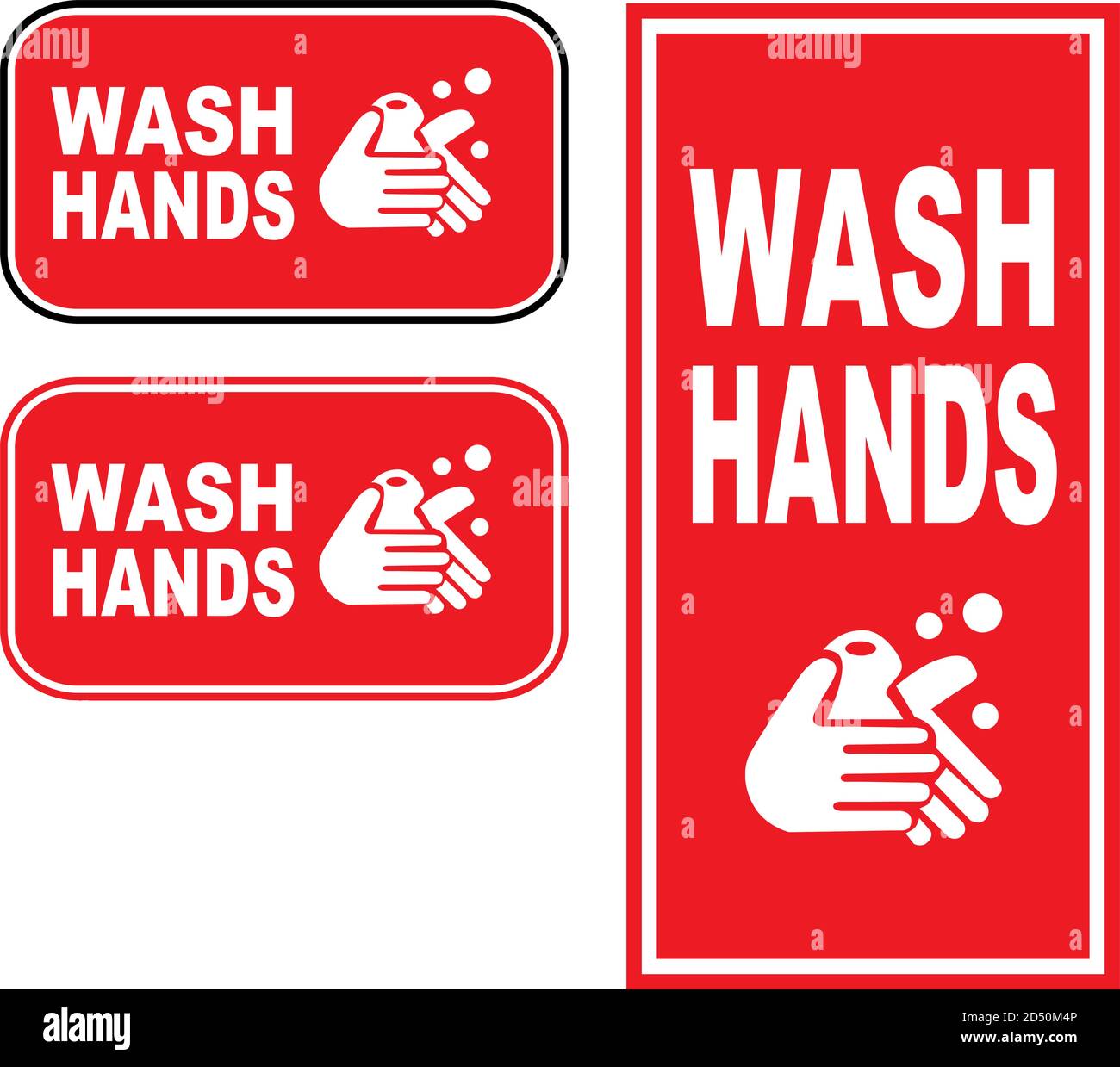 Wash Hands - sign on white background Stock Vector Image & Art - Alamy