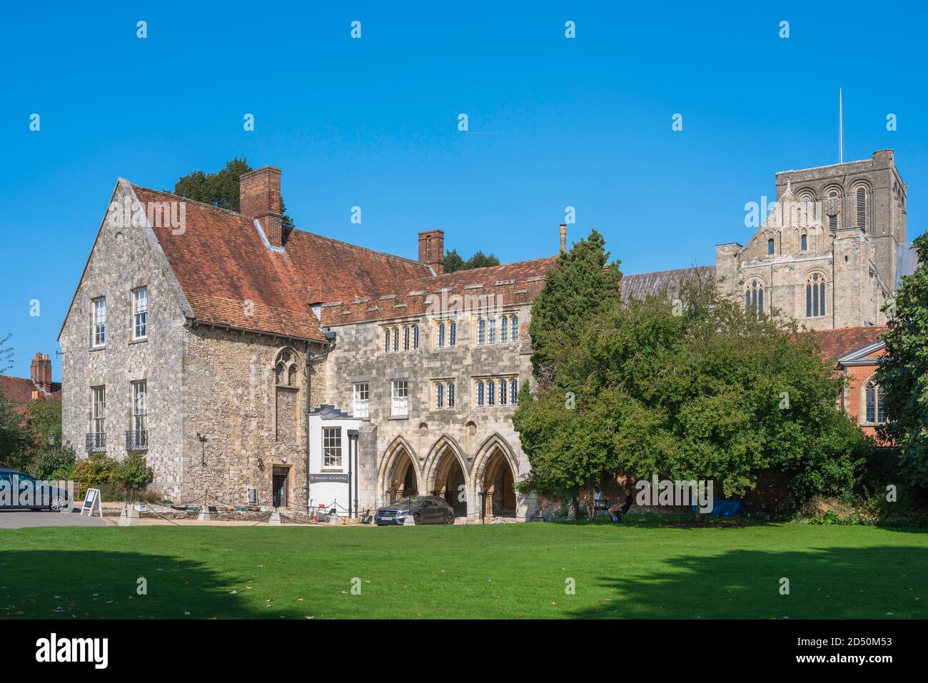 Winchester Deanery, view in summer of the Deanery building sited in the ...