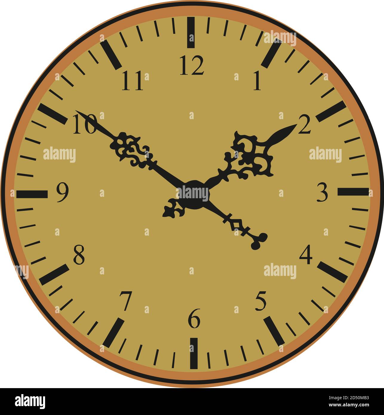 clock face on white background Stock Vector Image & Art - Alamy