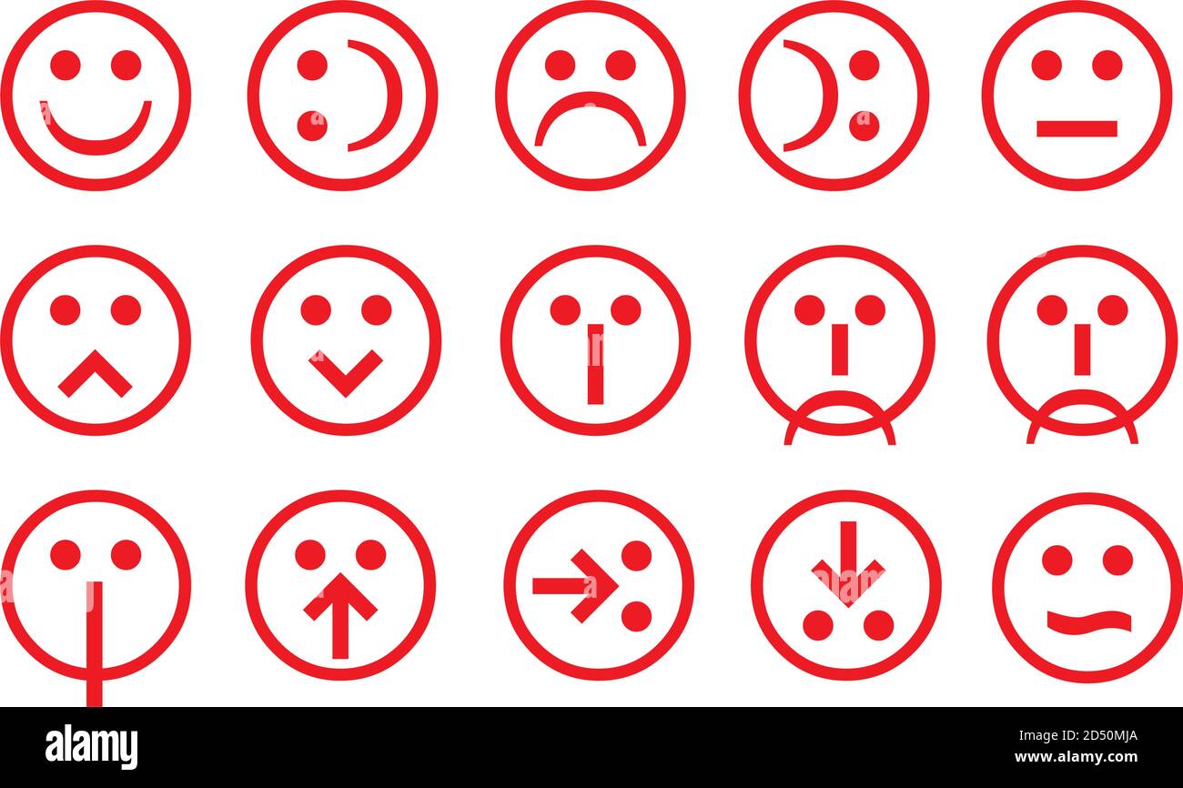 Smiling faces, emoticons used on the Internet, vector Stock Vector ...