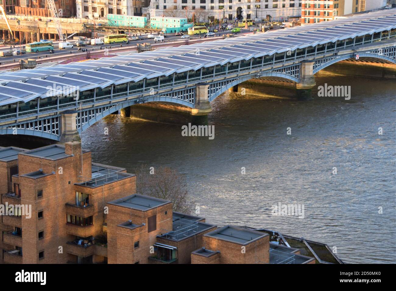Aerial view of Blackfriars Railway Bridge, London, UK Stock Photo - Alamy