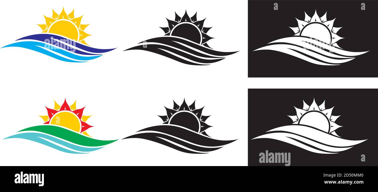 vector logo with elements of the sun Stock Vector Image & Art - Alamy