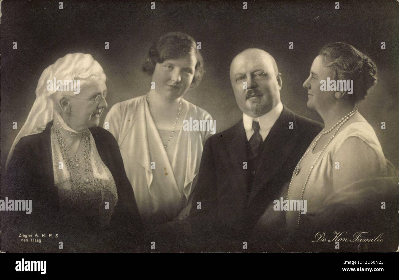 Königin Wilhelmina, Emma zu Waldeck Pyrmont, Juliana, Prinz Hendrik ...