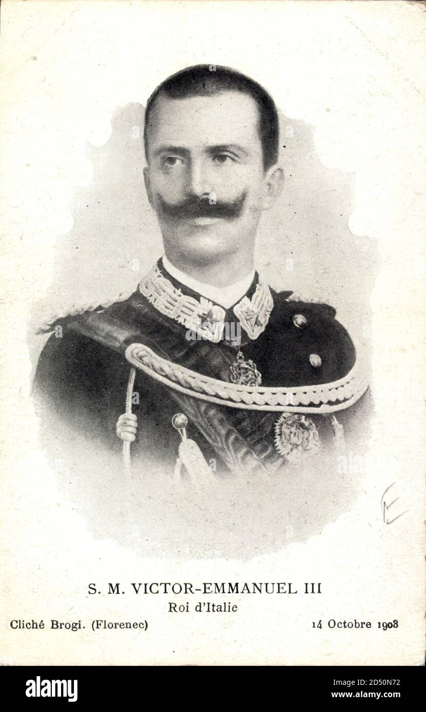 König Viktor Emanuel III. von Italien, Portrait, Uniform, Orden | usage ...