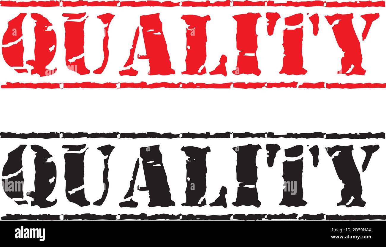 the inscription "quality" written in the style of a military stamp ...