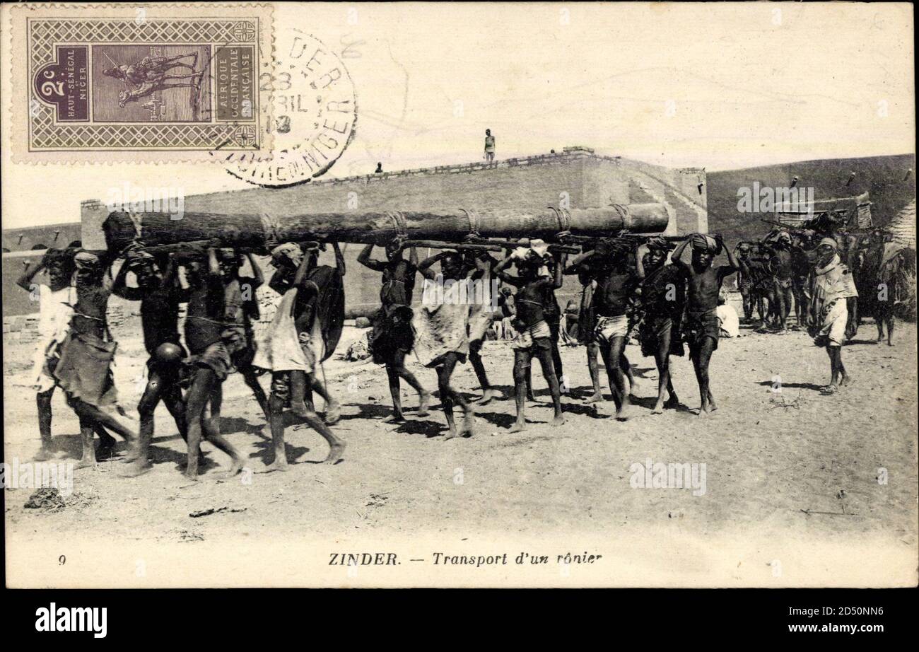Zinder Niger, Transport d'un rônier, Anwohner tragen Baumstamm | usage ...