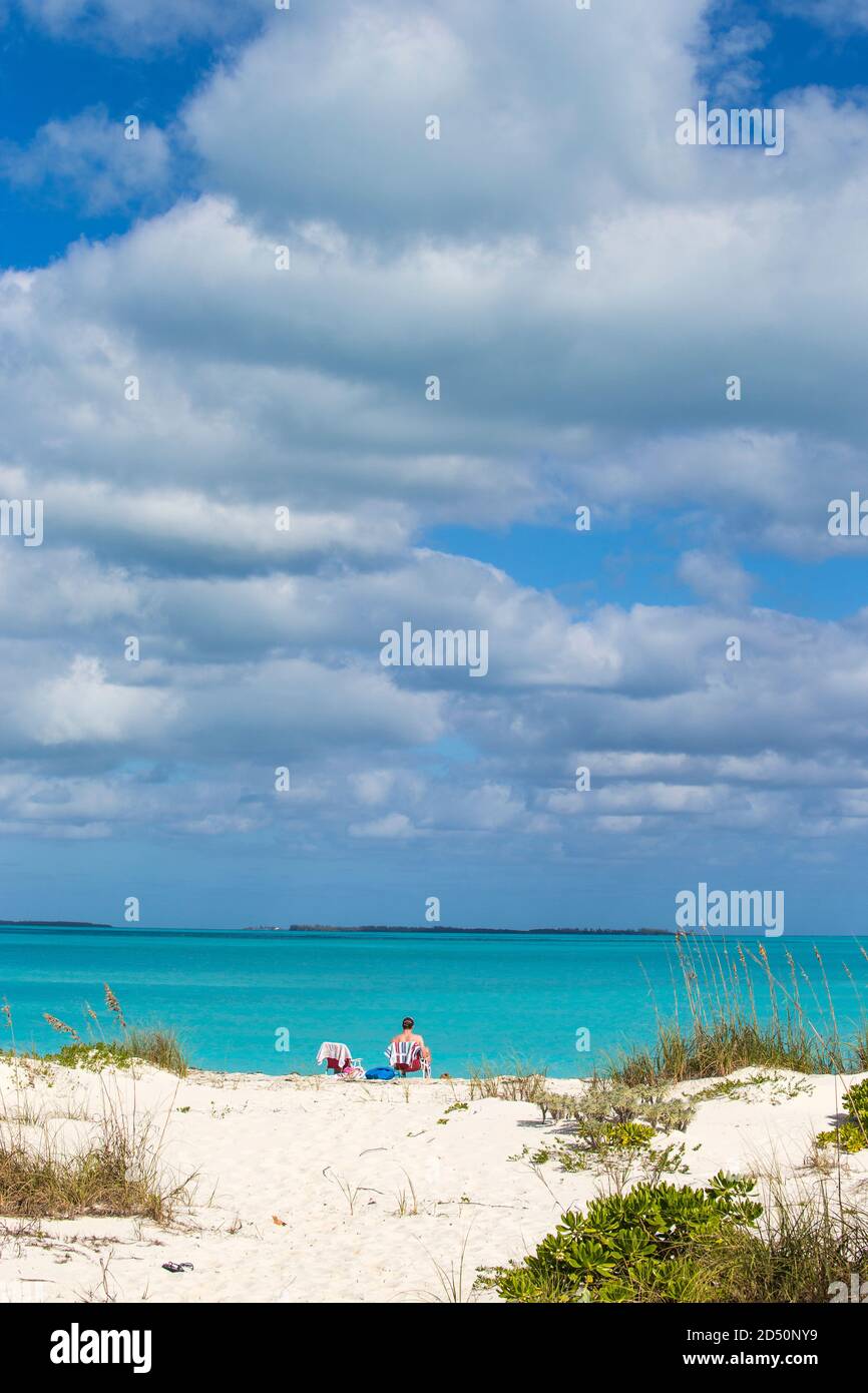 Bahamas, Abaco Islands, Great Abaco, Beach at Treasure Cay Stock Photo ...