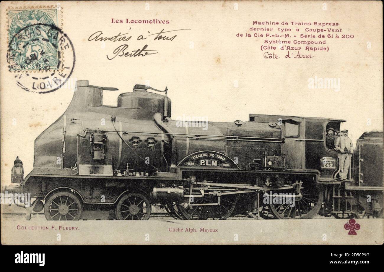 Les Locomotives, Machine de Trains Express dernier type a Coupe Vent ...
