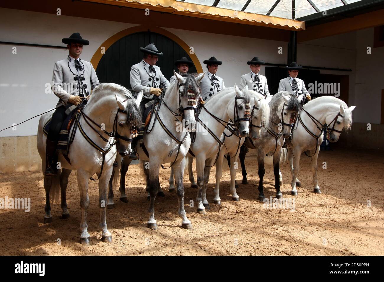 Horses and riders at Royal Andalusian School of Equestrian Art (Real ...