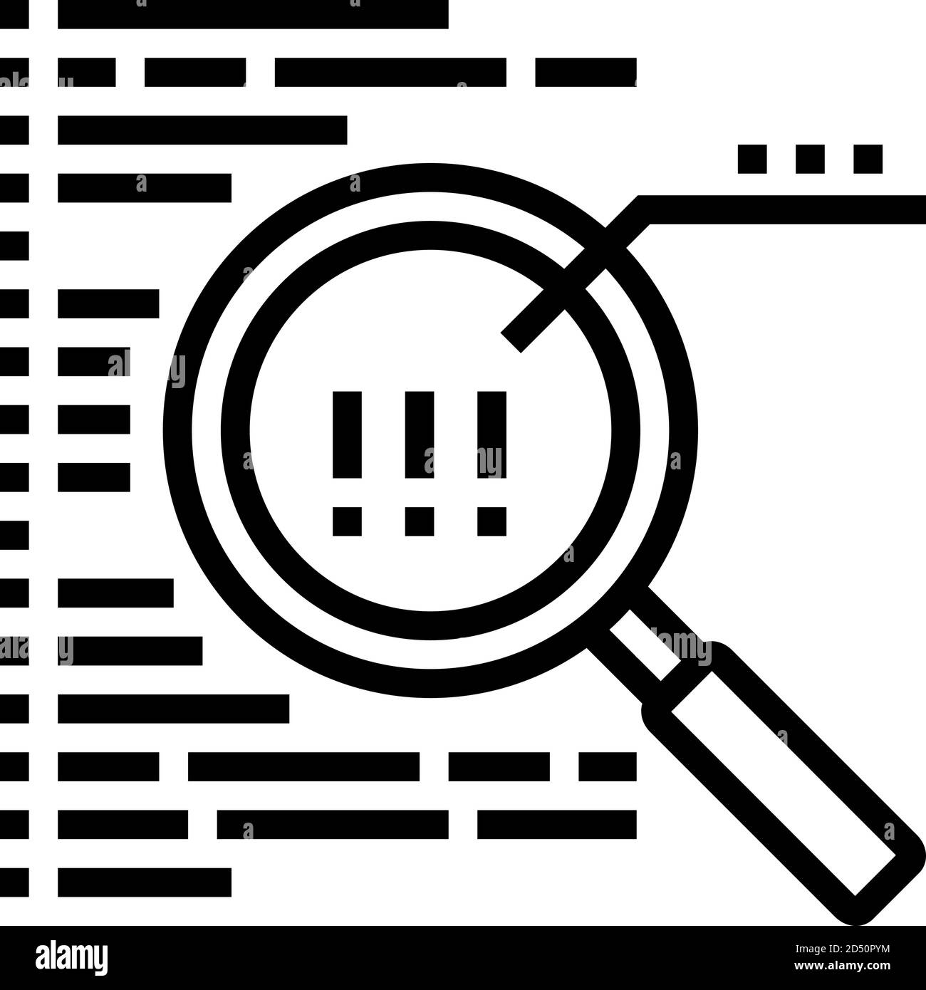 code research line icon vector illustration Stock Vector Image & Art ...