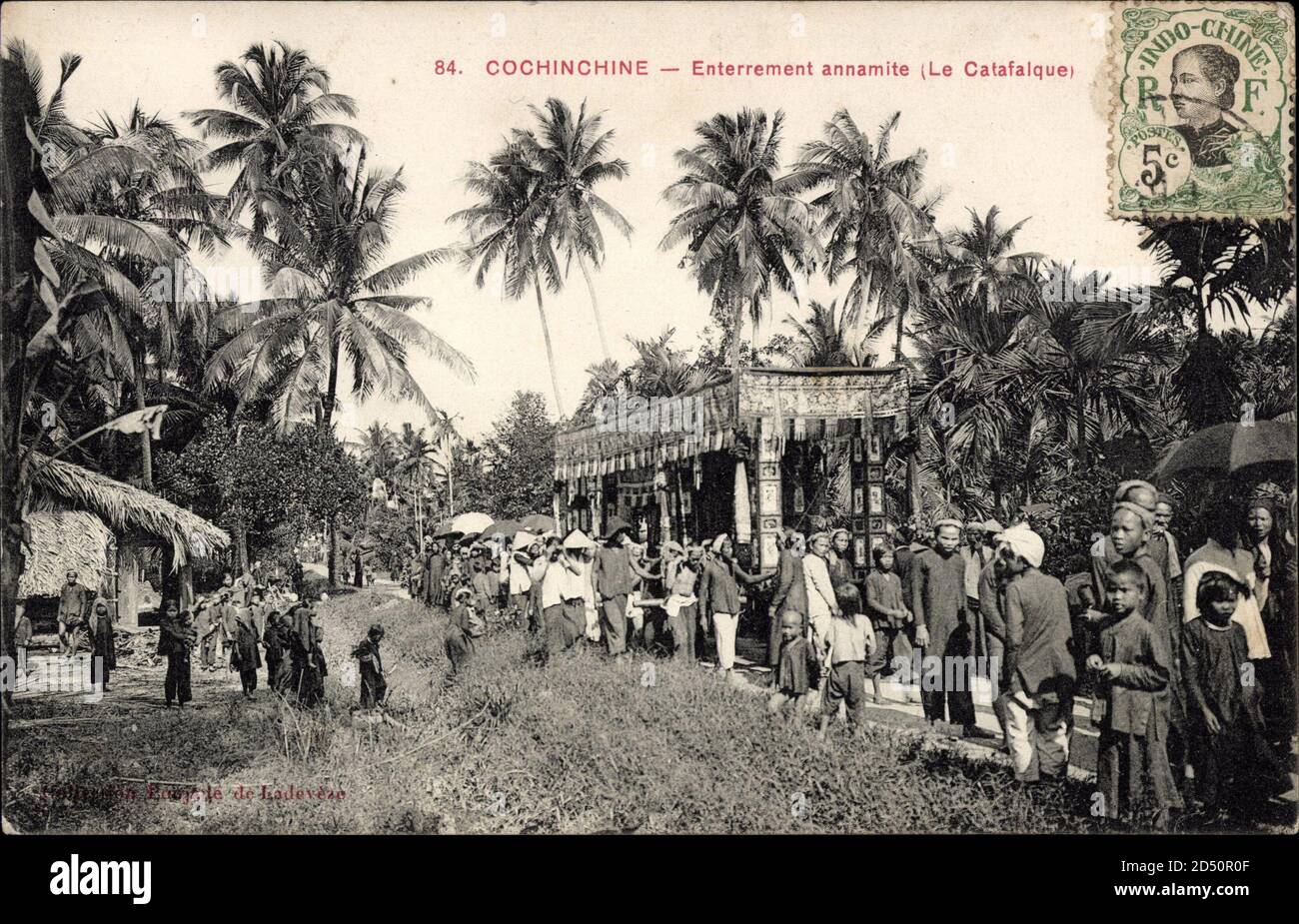 Cochinchine Vietnam, Enterrement annamite, Le Catafaique | usage ...