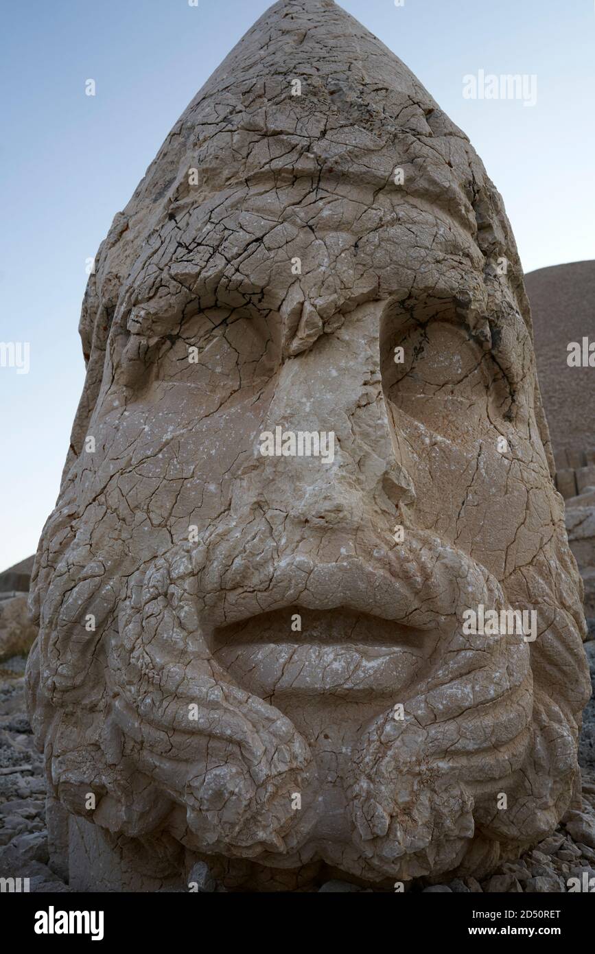 Stone Face of Zeus at Mount Nemrut Stock Photo - Alamy