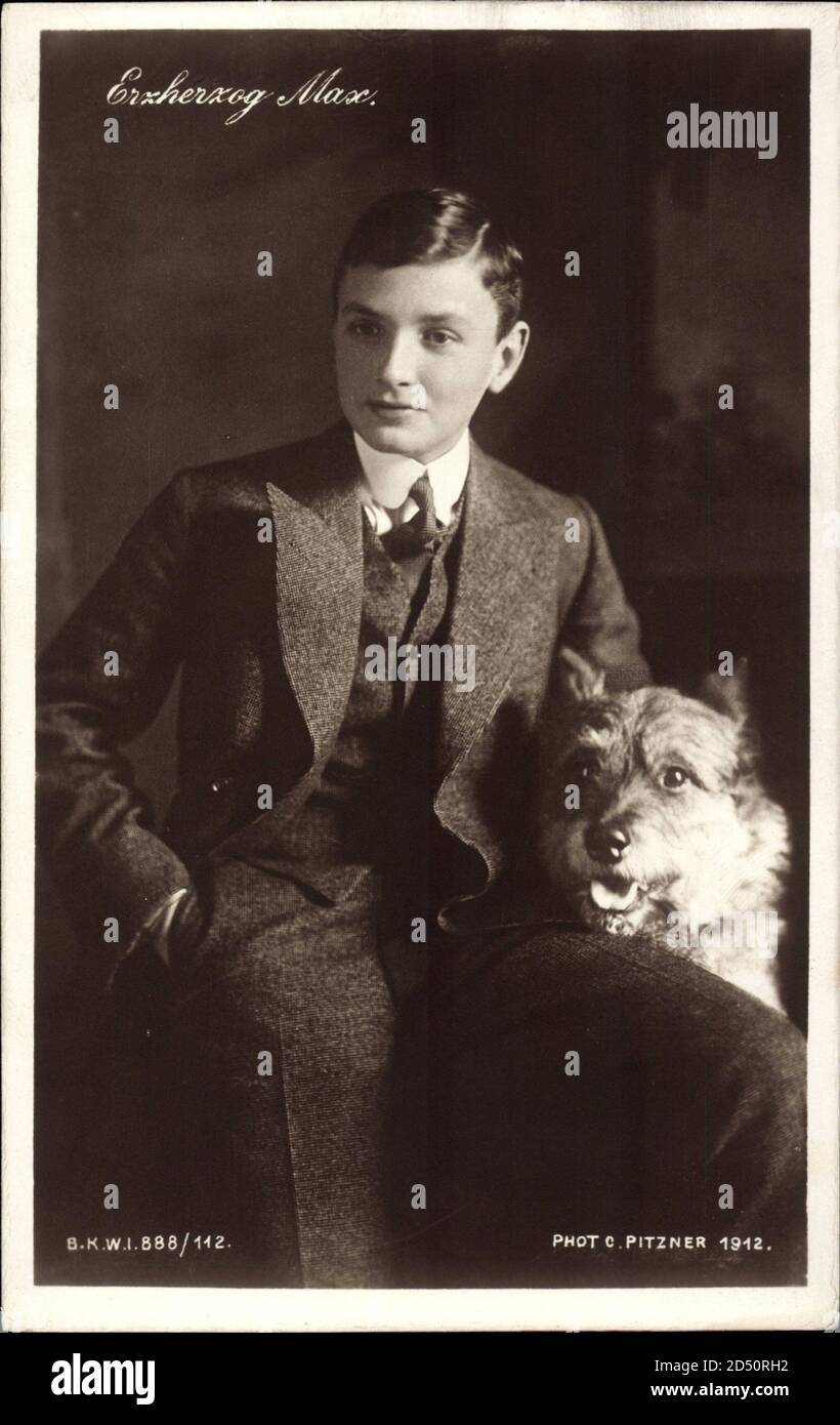 Erzherzog Maximilian von Hohenberg, Sohn von Erzherzog Franz Ferdinand ...