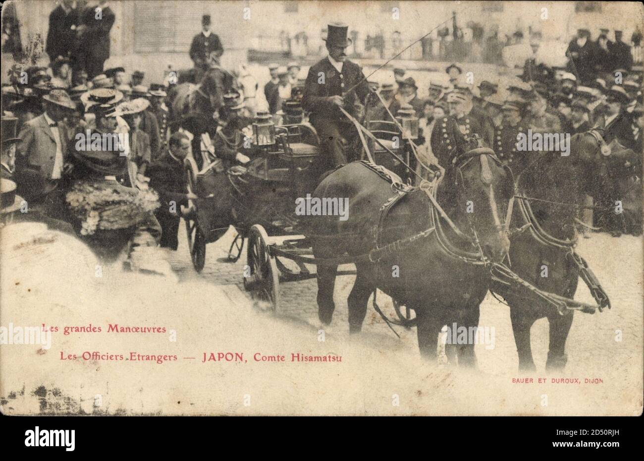 Japan, Comte Hisamatsu, Les Officiers Etrangers, Les grandes Manoeuvres ...