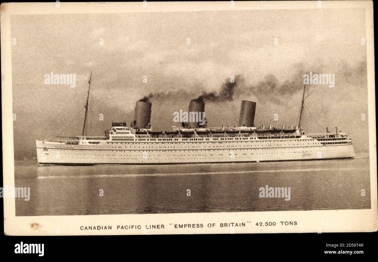 Canadian Pacific Ships, Liner Empress of Britain, Dampfer | usage ...
