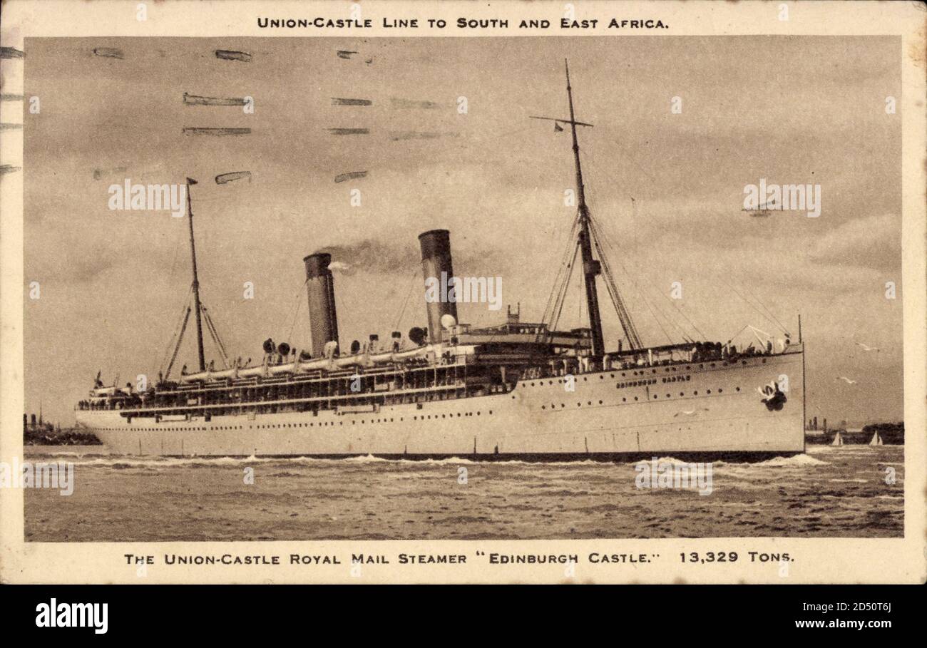 Union Castle Line, UC, Royal Mail Steamer, Edinburgh Castle | usage ...
