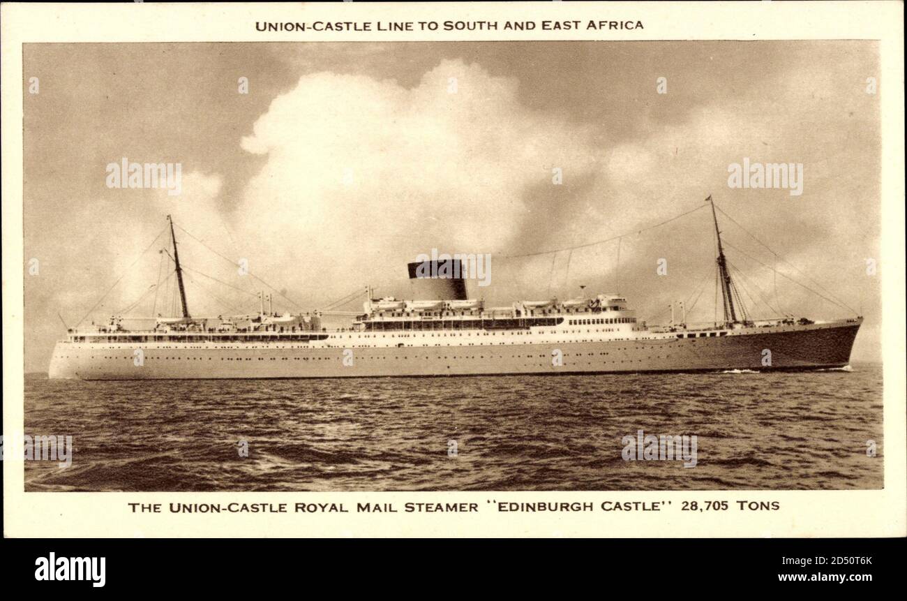 Union Castle Line, UC, Royal Mail Steamer Edinburgh Castle | usage ...