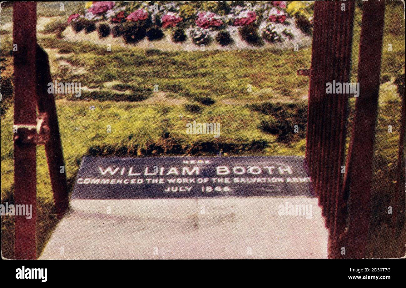 Grab von William Booth, Salvation Army, Heilsarmee, July 1865 | usage ...