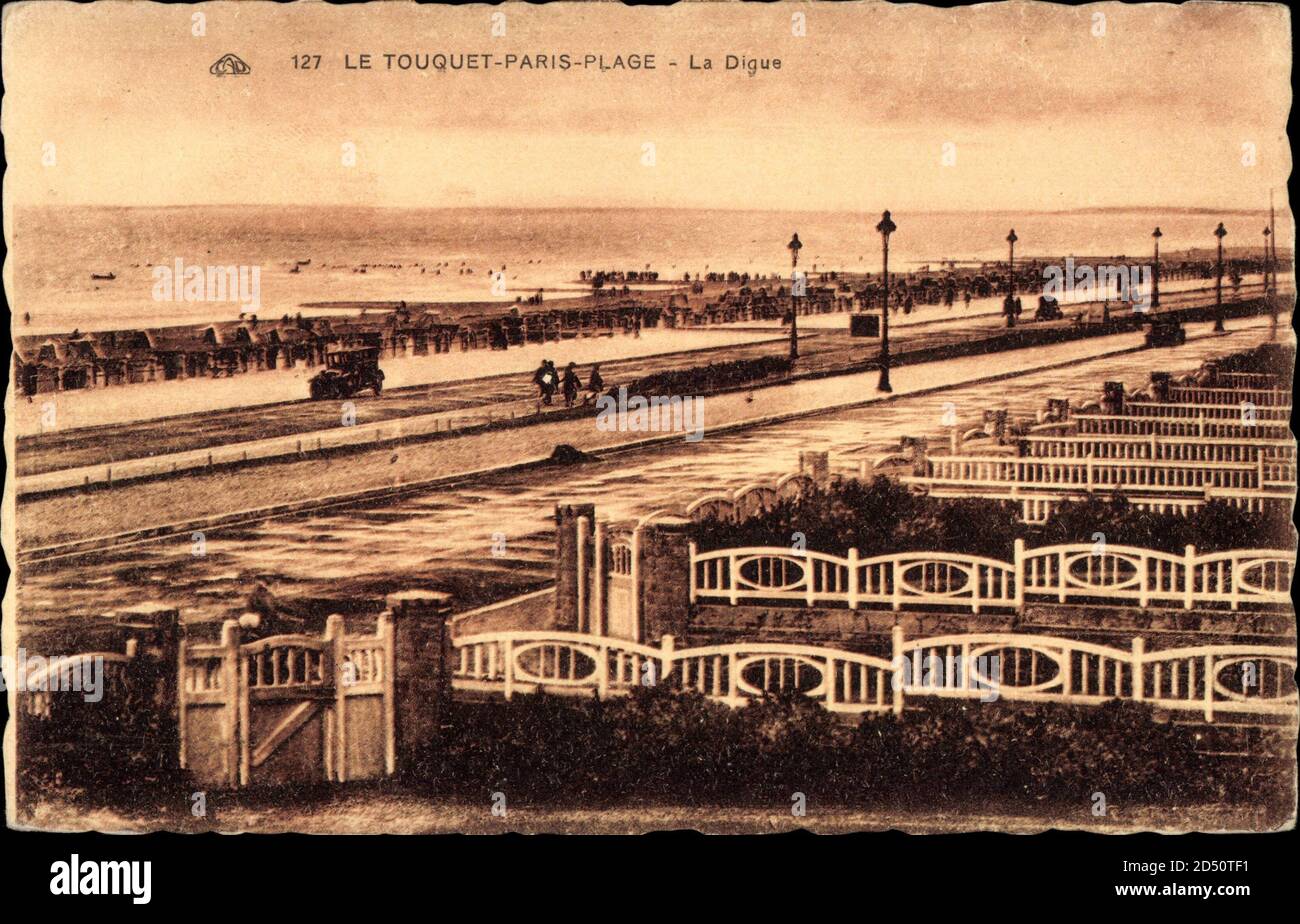 Le Touquet Paris Plage Pas de Calais, vue générale de la Digue | usage ...