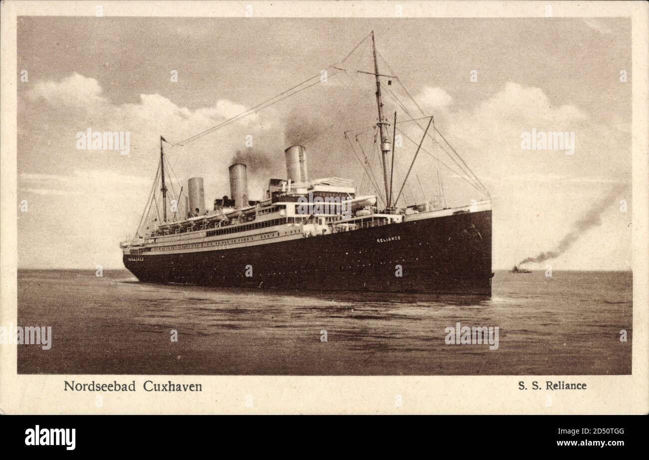Nordseebad Cuxhaven, S.S. Reliance, United American Lines, Dampfer ...