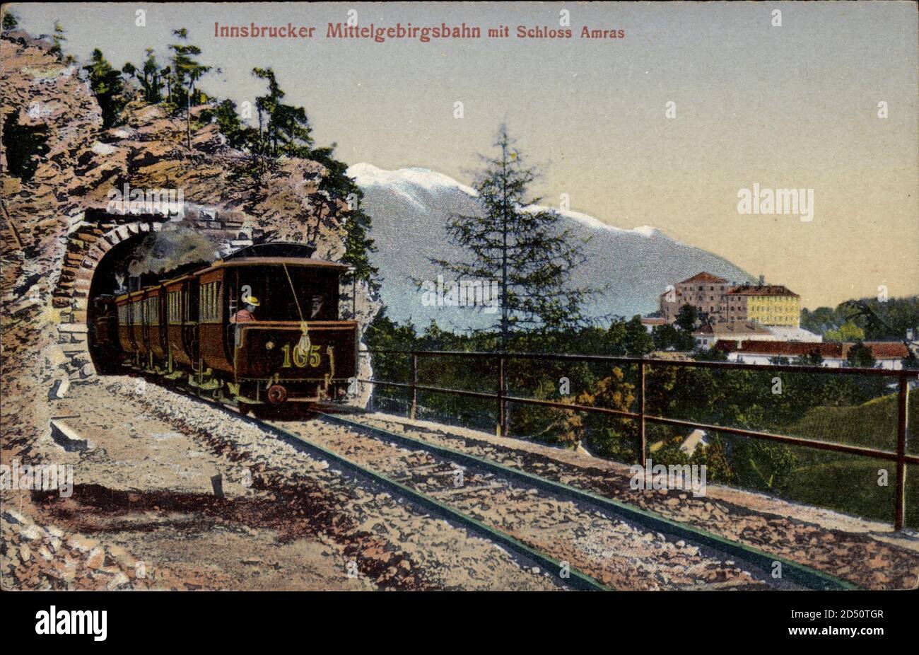 Innsbrucker Mittelgebirgsbahn mit Schloss Amras, Bahn Nr 105 | usage ...