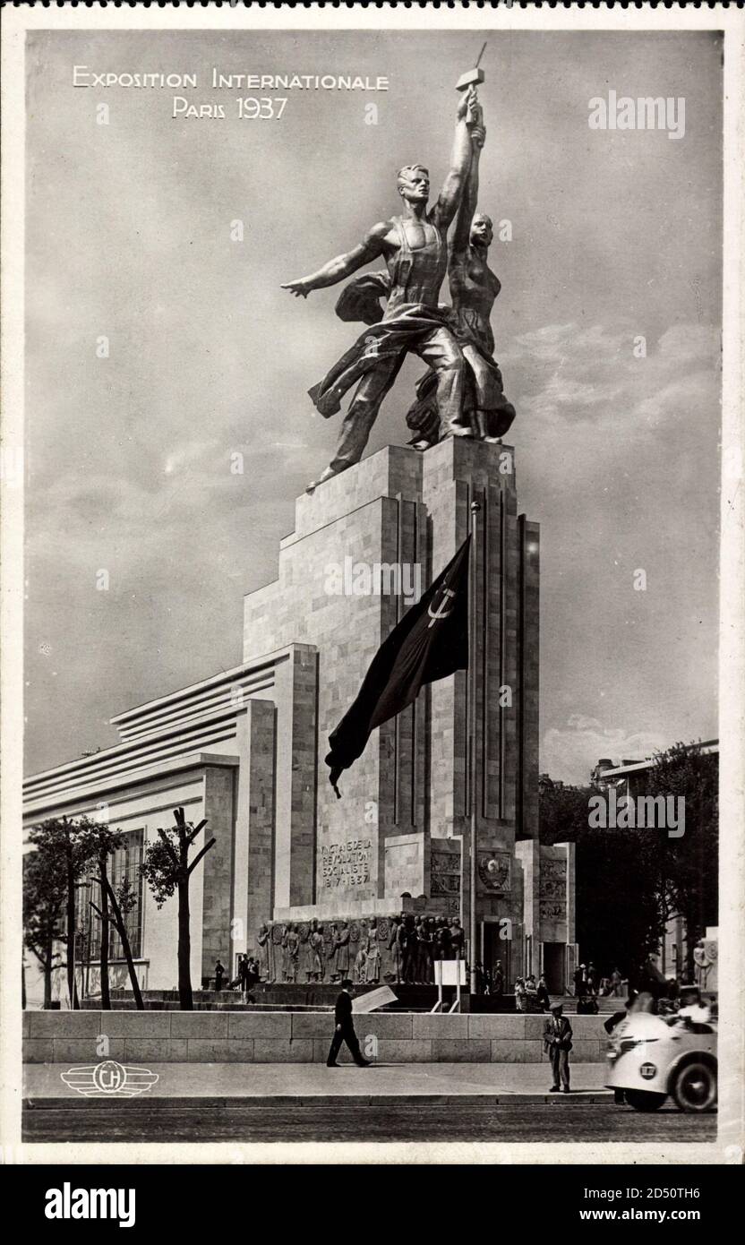 Paris, Weltausstellung 1937, Pavillon de l'U.R.S.S., Sowjet. Pavillon ...