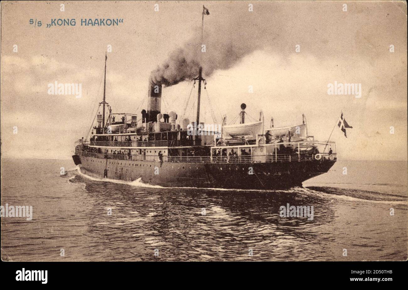 Dampfer S.S. Kong Haakon, Norwegisches Frachtschiff | usage worldwide ...