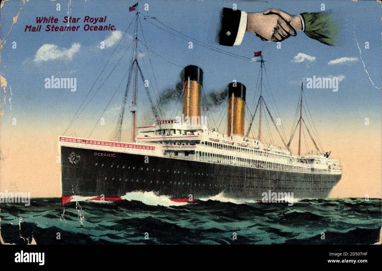 White Star Line, Royal, Mail Steamer Oceanic, Dampfschiff | usage ...