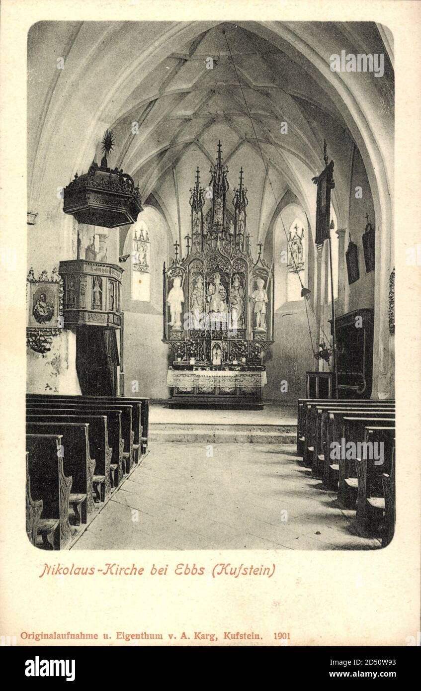 Ebbs Tirol, Kufstein, Innenansicht der Nikolauskirche | usage worldwide ...