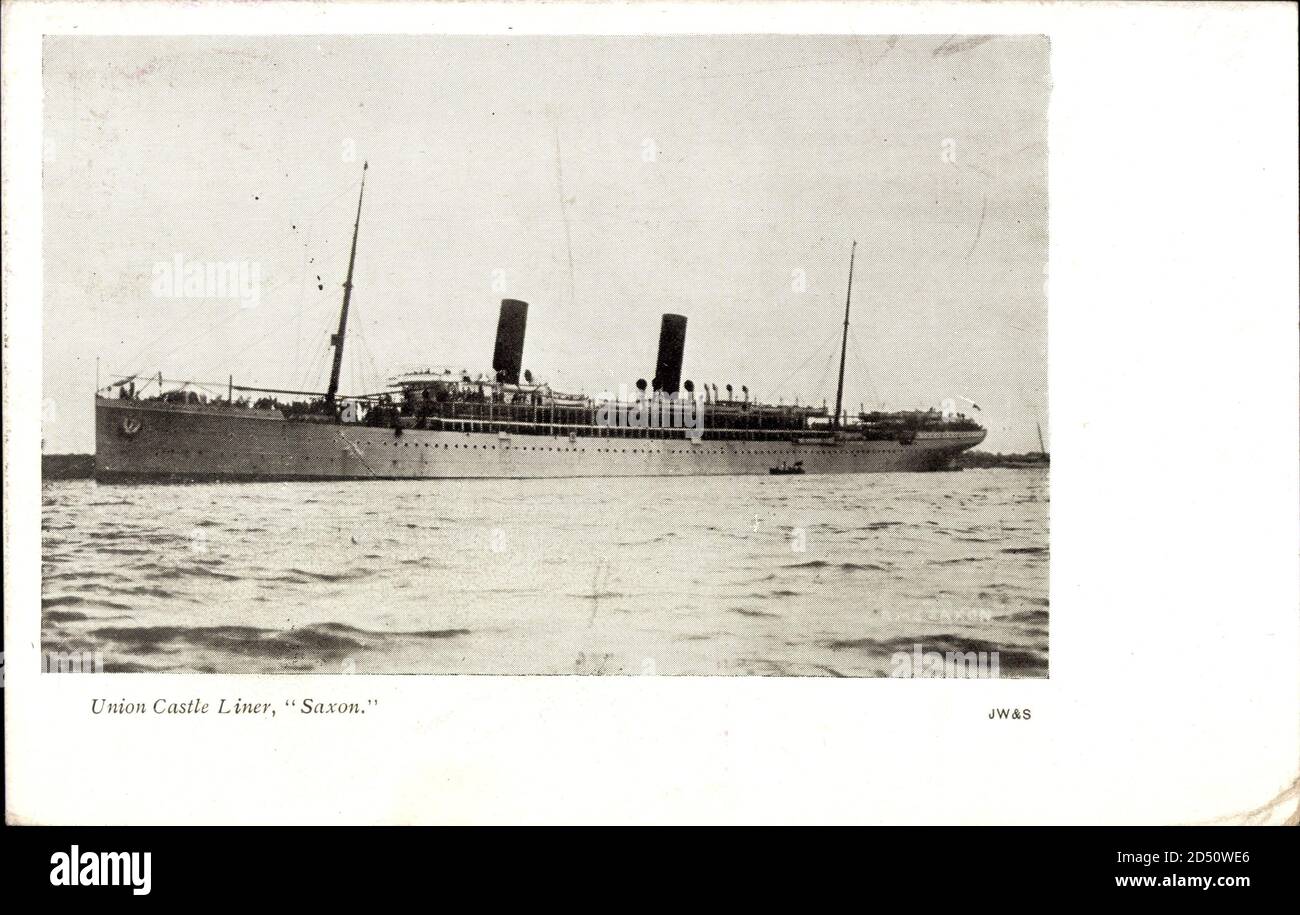 Union Castle Line, Liner Saxon, Dampfschiff, Steamer | usage worldwide ...
