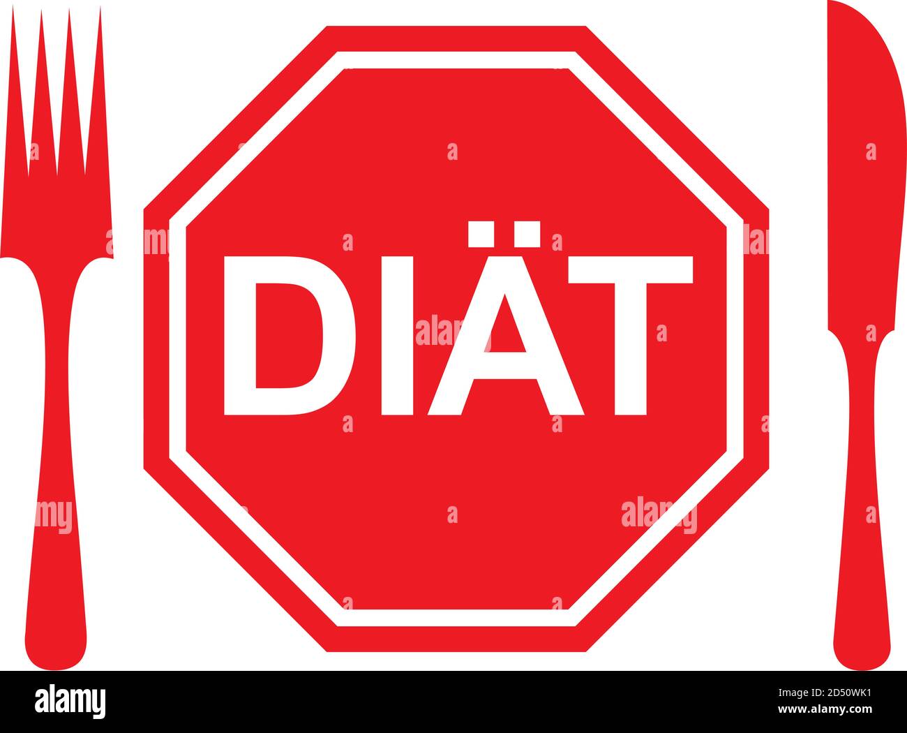 diet symbol given on an empty plate Stock Vector Image & Art - Alamy