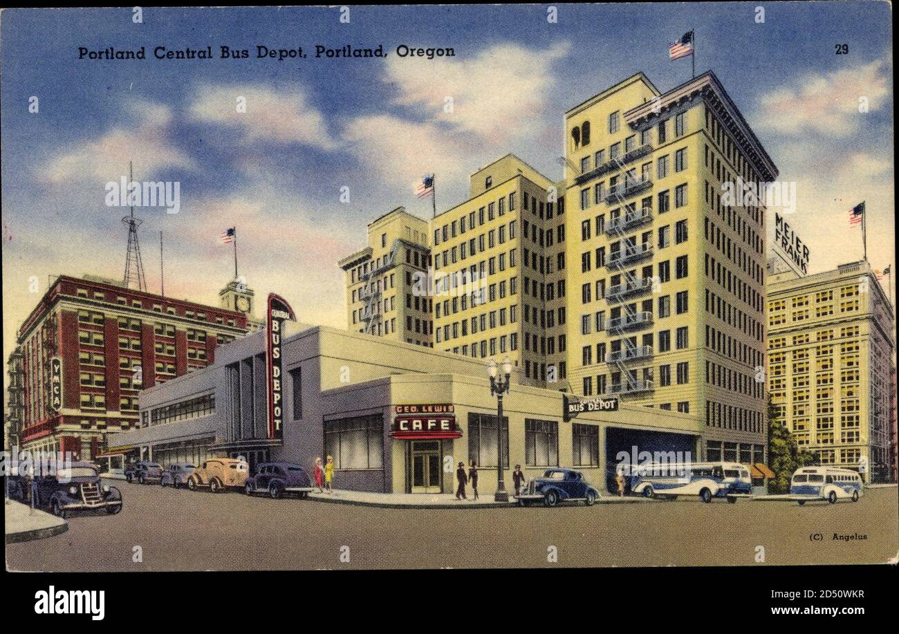 Portland Oregon, Portland Central Bus Depot | usage worldwide Stock ...