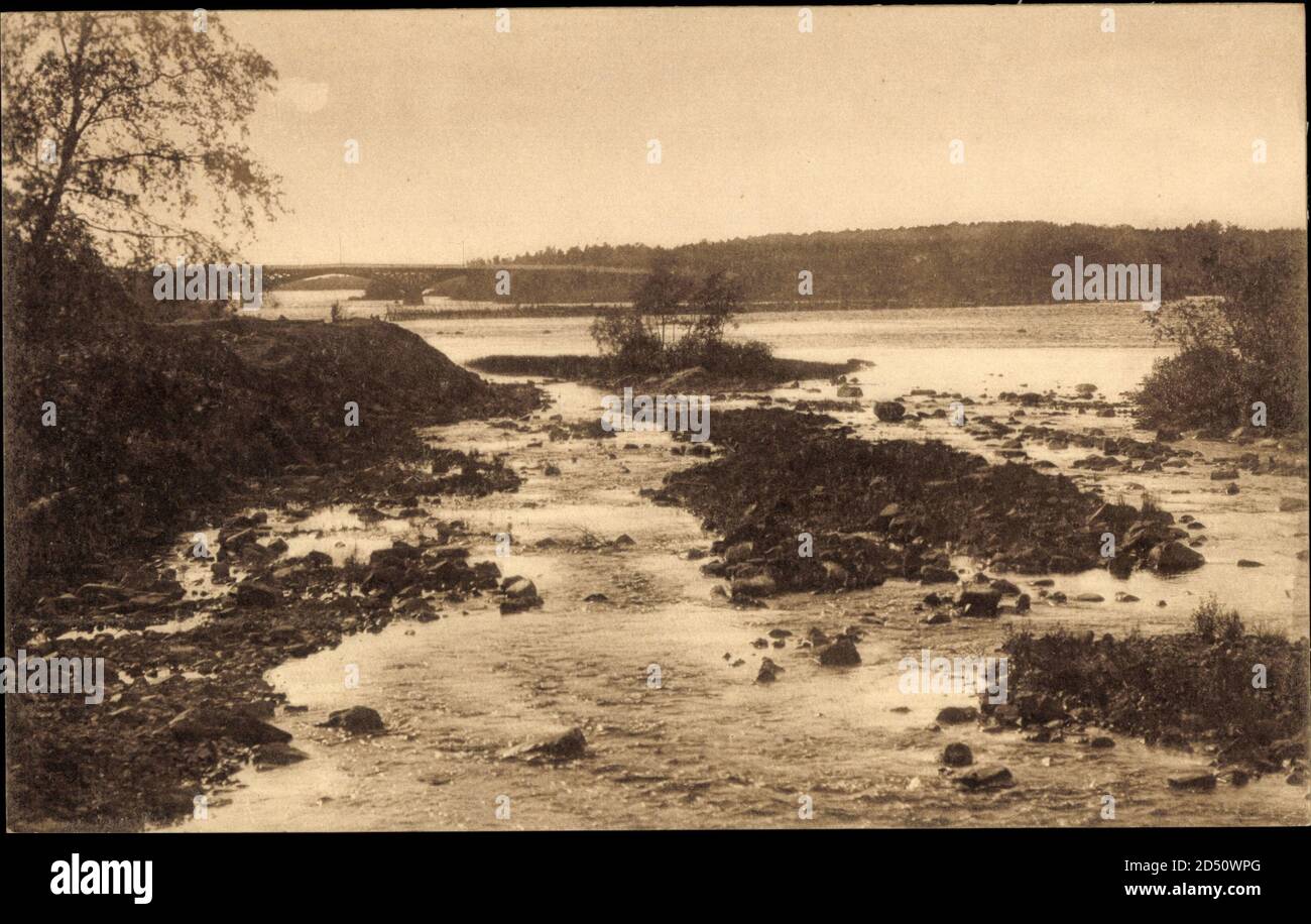 Oulu Uleåborg Finnland, Merikoski, Blick zur Brücke | usage worldwide ...
